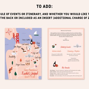 Custom Hand Illustrated Wedding Invitation Map, Save the Date, Welcome ...