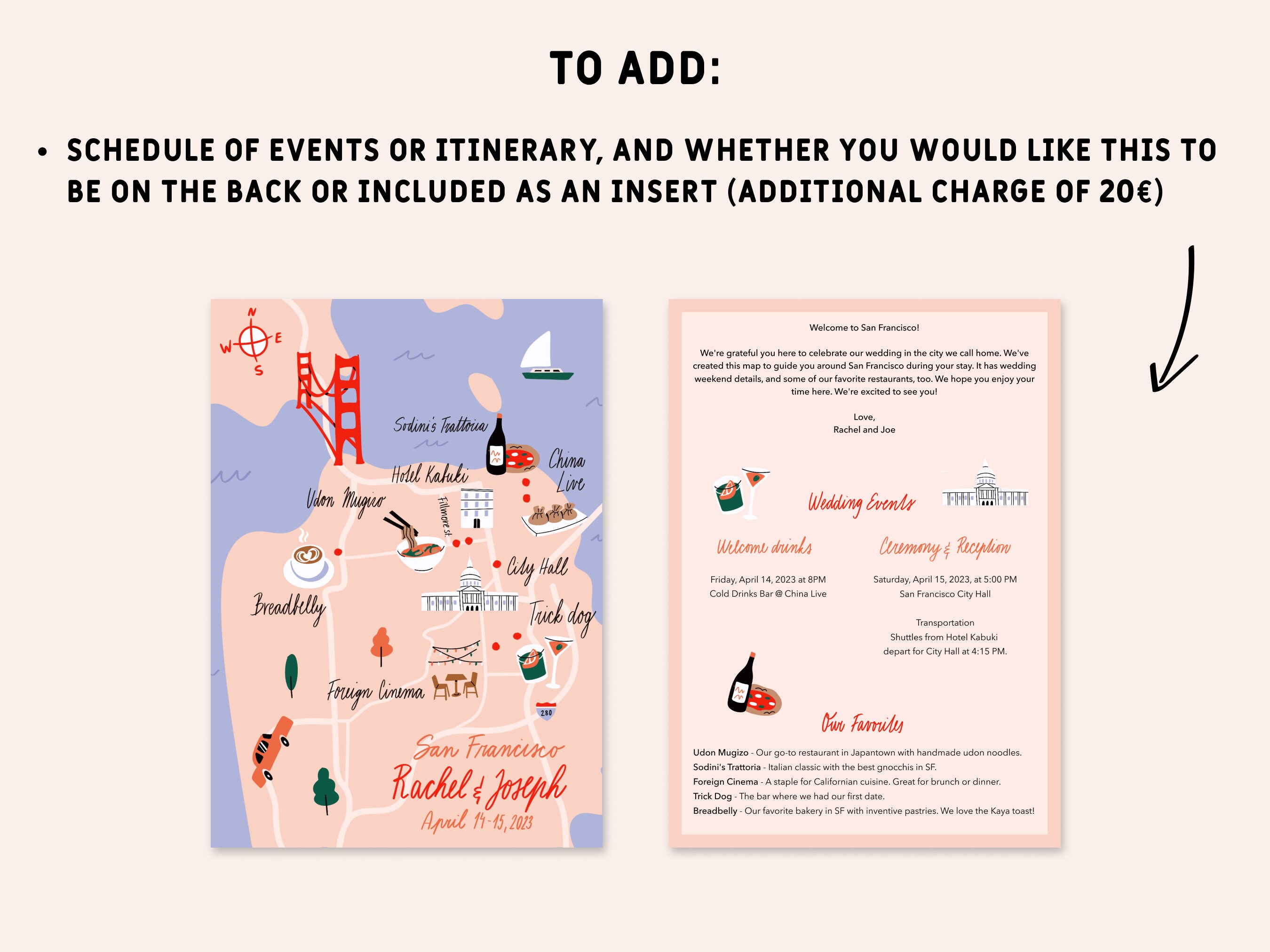 Custom Hand Illustrated Wedding Invitation Map, Camping, Vacation ...