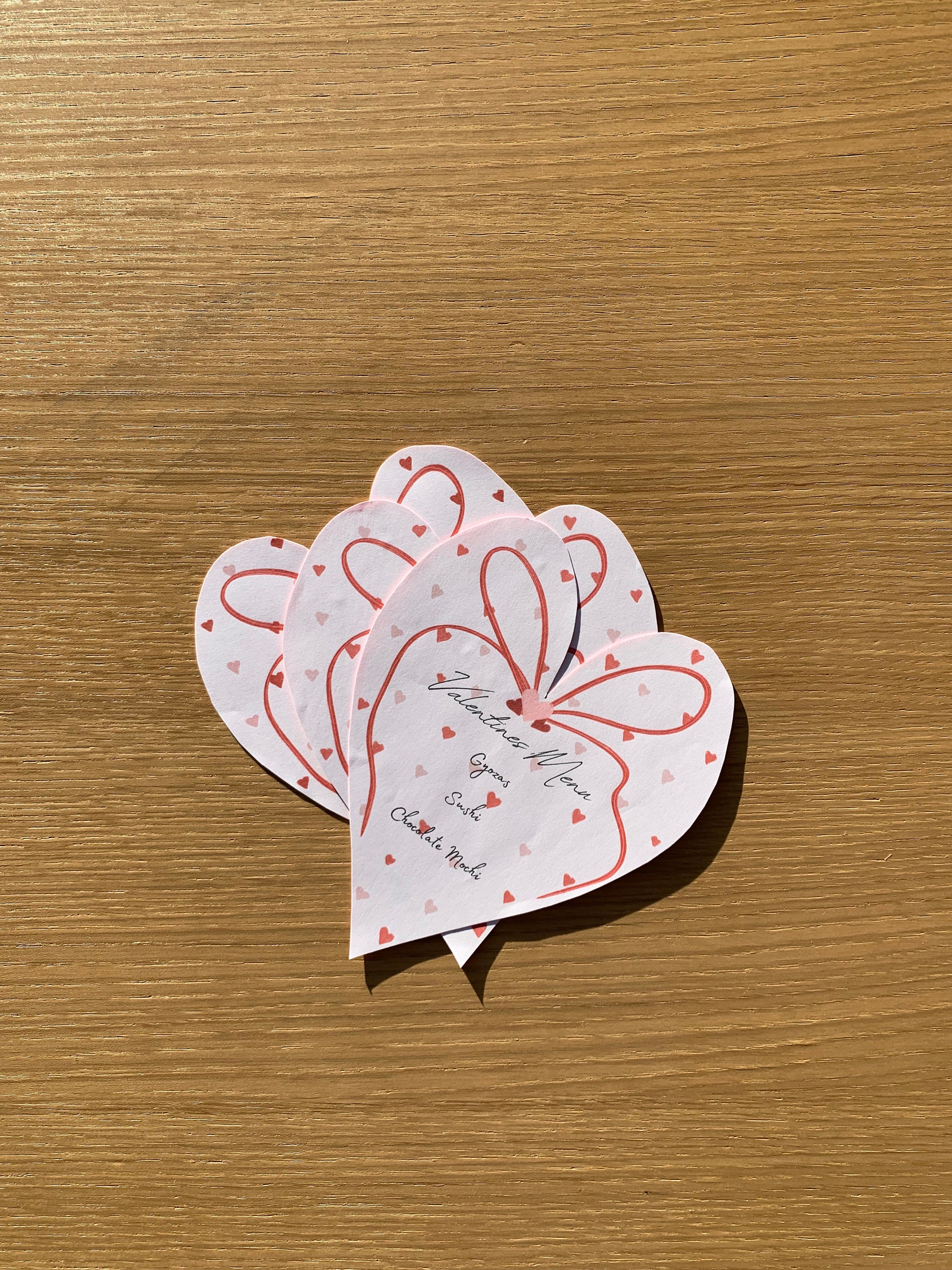 Hearts Menu Instant Download - Etsy