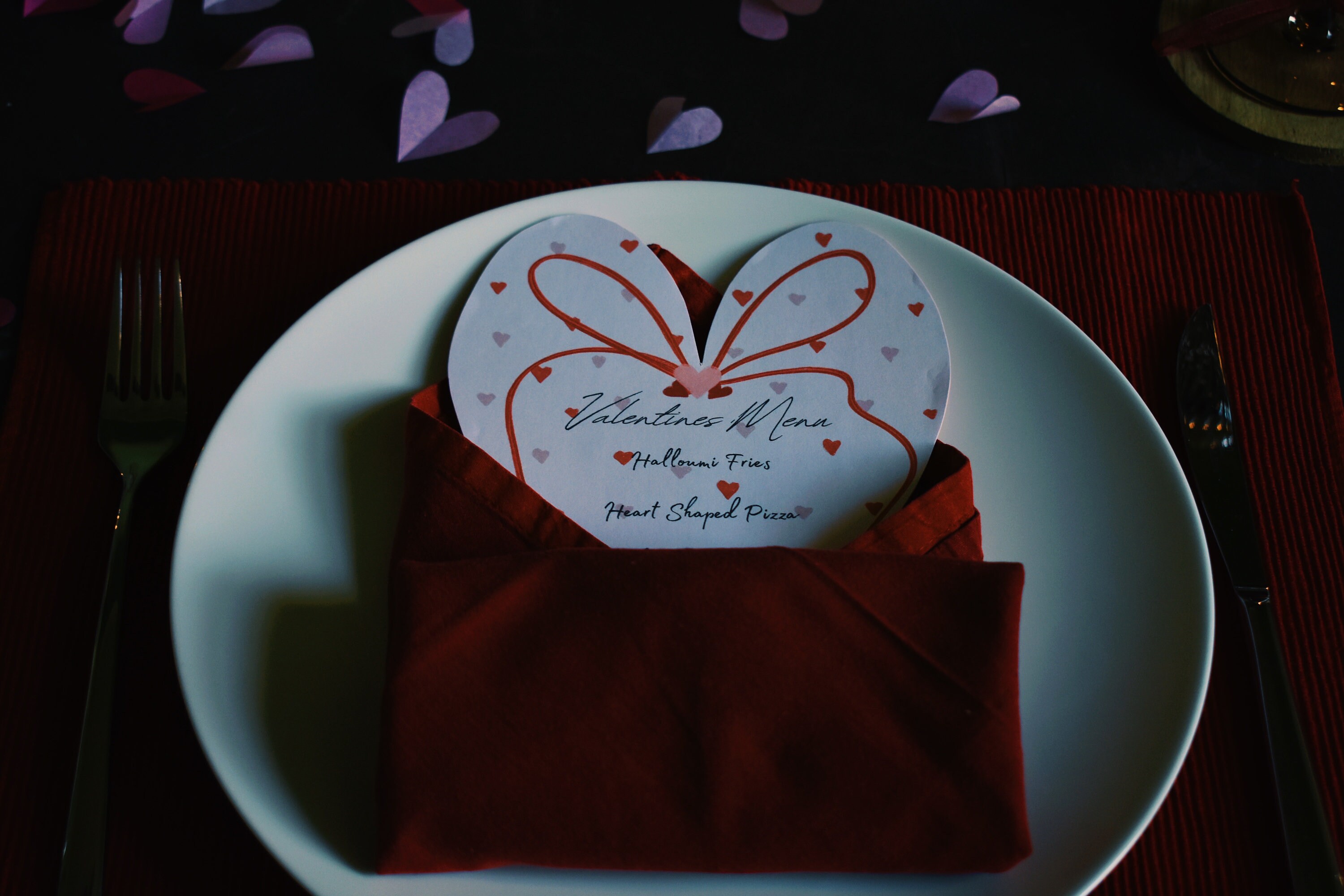 Hearts Menu Instant Download - Etsy