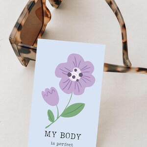 Positive Body Image Cards for Self Esteem Body Confidence Affirmation ...