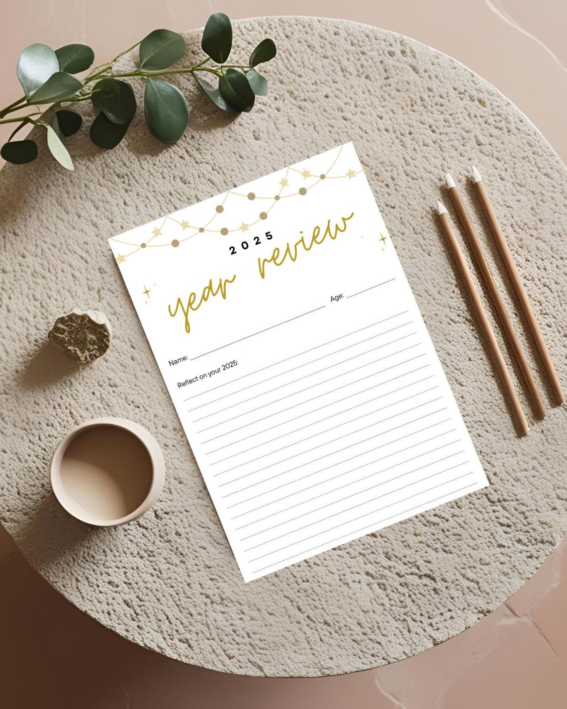 New Years Printables 2025 Year Review 2026 Resolutions Affirmations ...