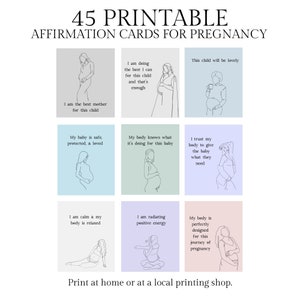 Pregnancy Affirmation Cards for New Mom Positive Pregnancy Cards ...
