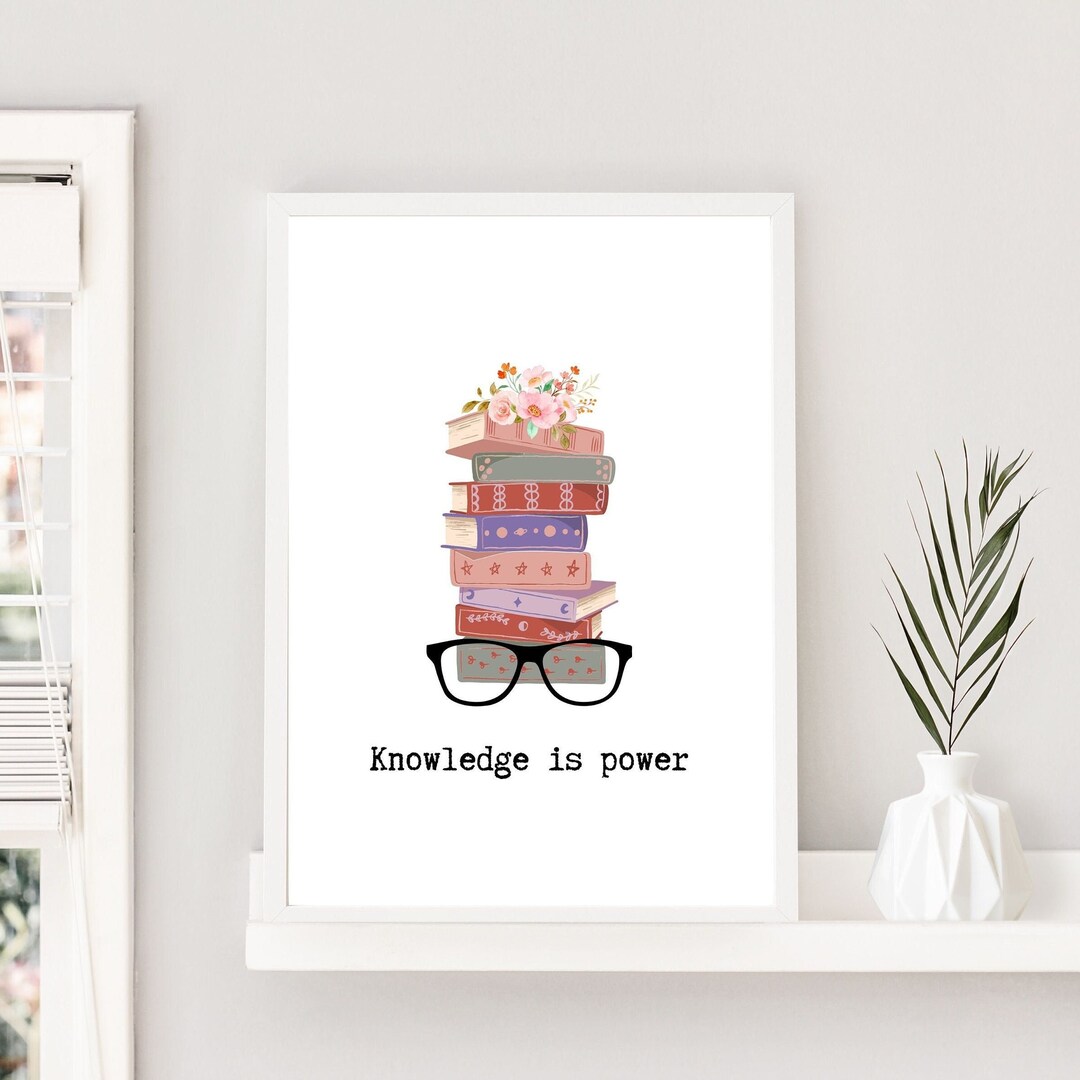 Bookish Print Bookish Gifts Book Wall Art Book Themed Home Decor Book ...