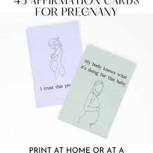 Pregnancy Affirmation Cards for New Mom Positive Pregnancy Cards ...