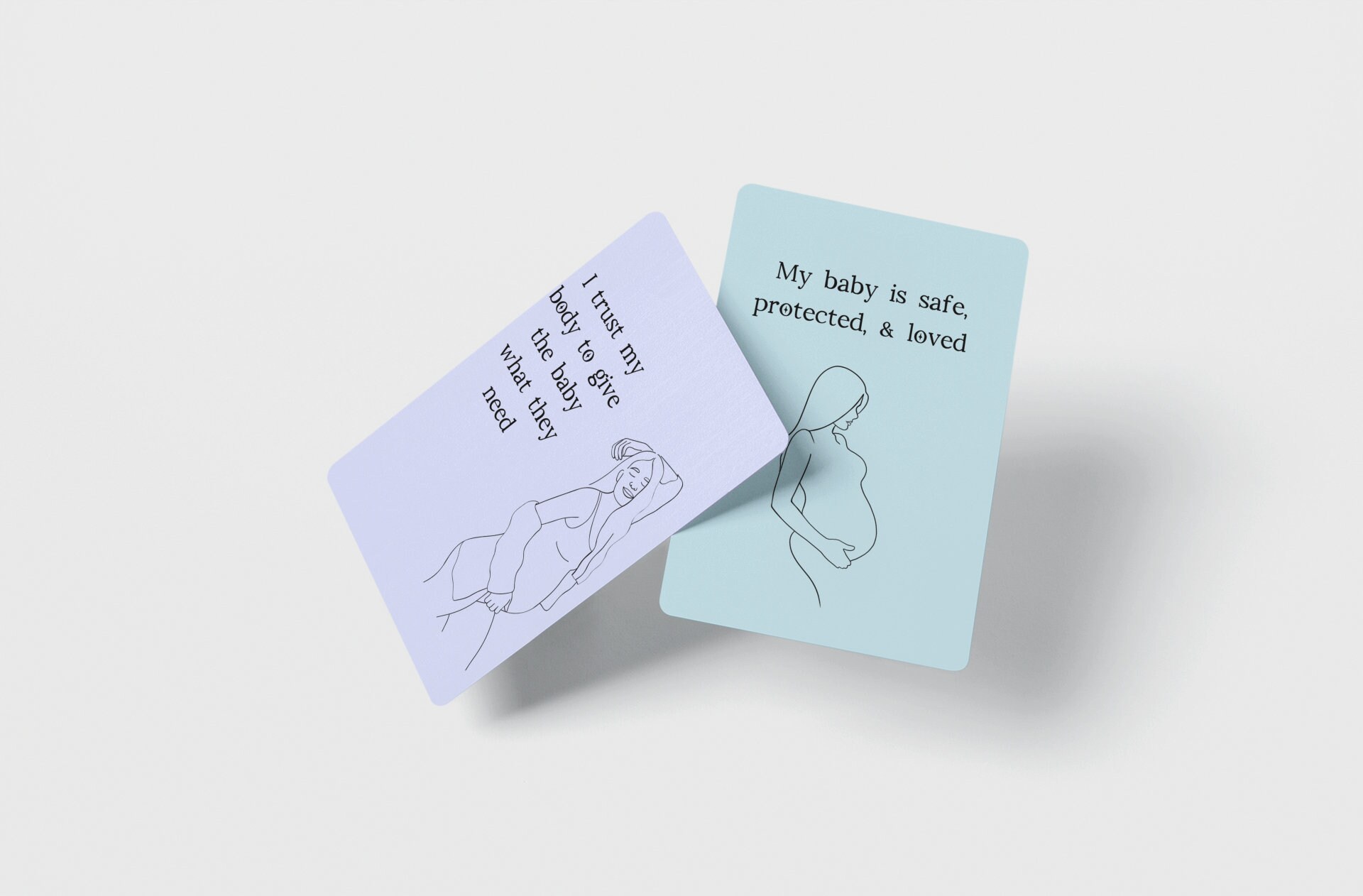 Pregnancy Affirmation Cards for New Mom Positive Pregnancy Cards ...