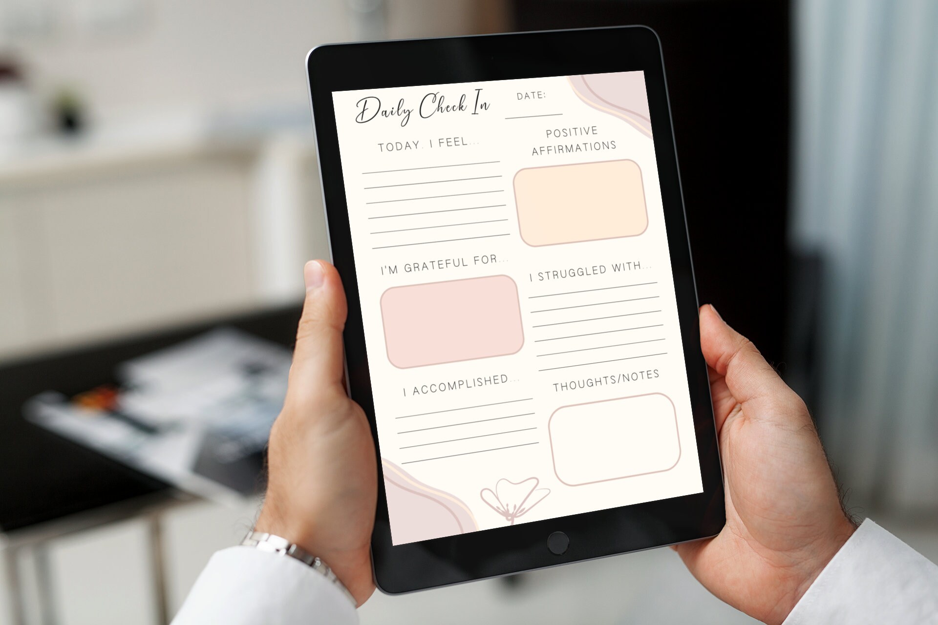 Daily Check in Journal Fillable PDF Daily Journal Page Check in ...