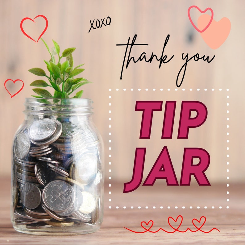 Thank You Tip Jar Gratitude Jar - Etsy