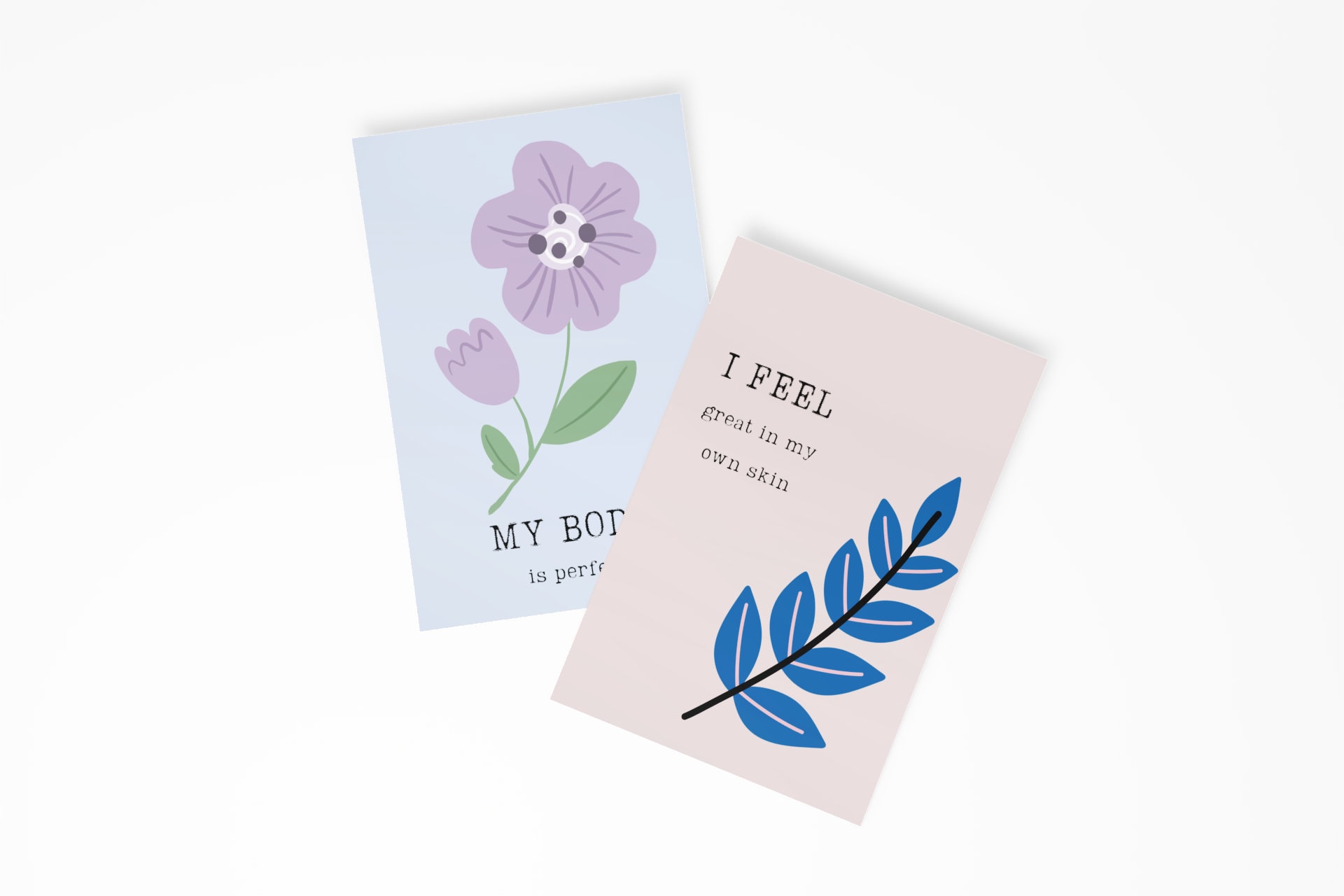 Positive Body Image Cards for Self Esteem Body Confidence Affirmation ...