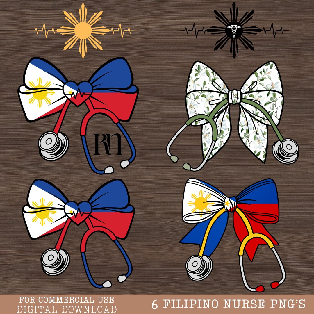 Filipino Nurse Clipart: Coquette Philippine Flag PNG (digital Download ...