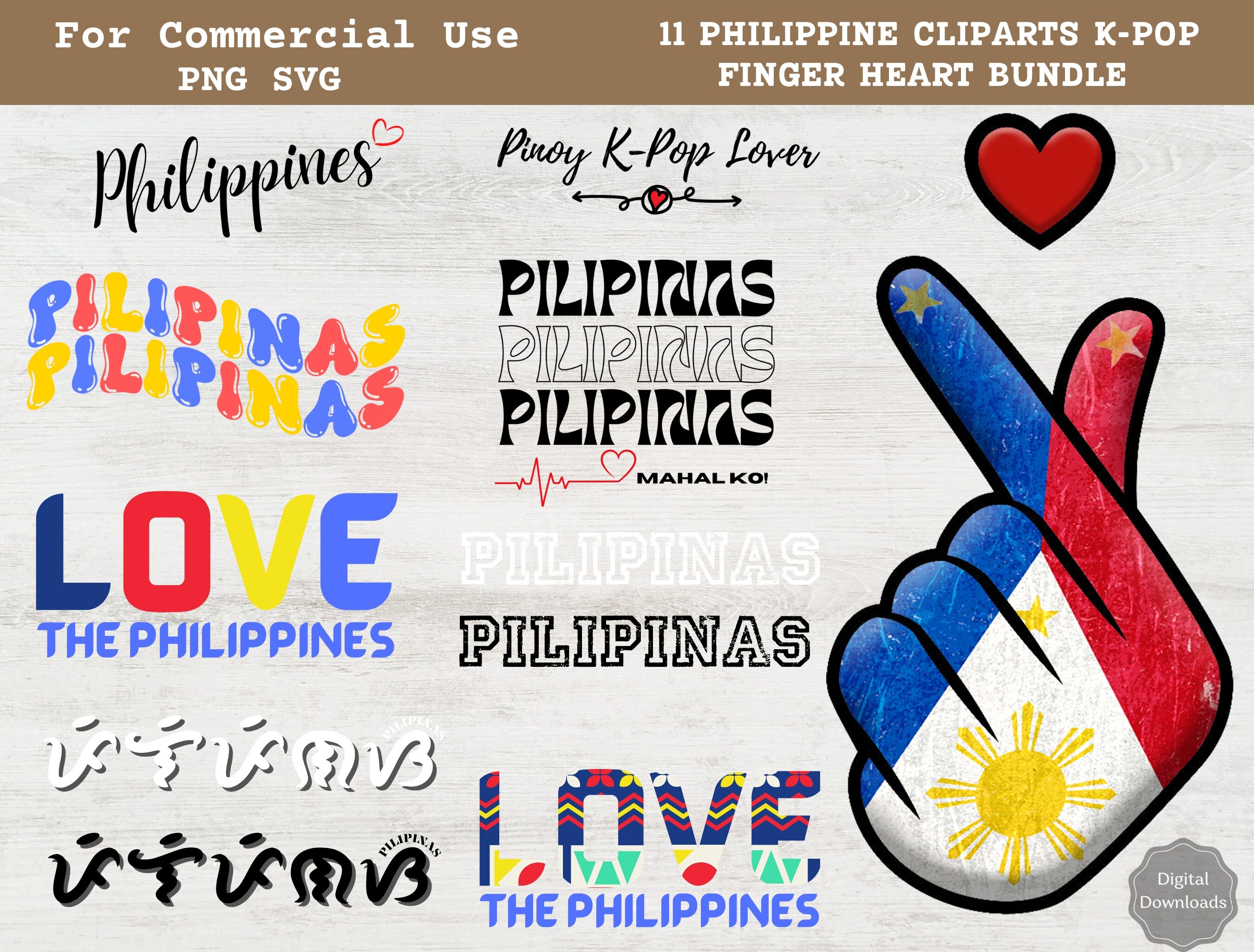 Philippines Flag Pilipinas SVG Clipart Printable, Funny Philippines K ...