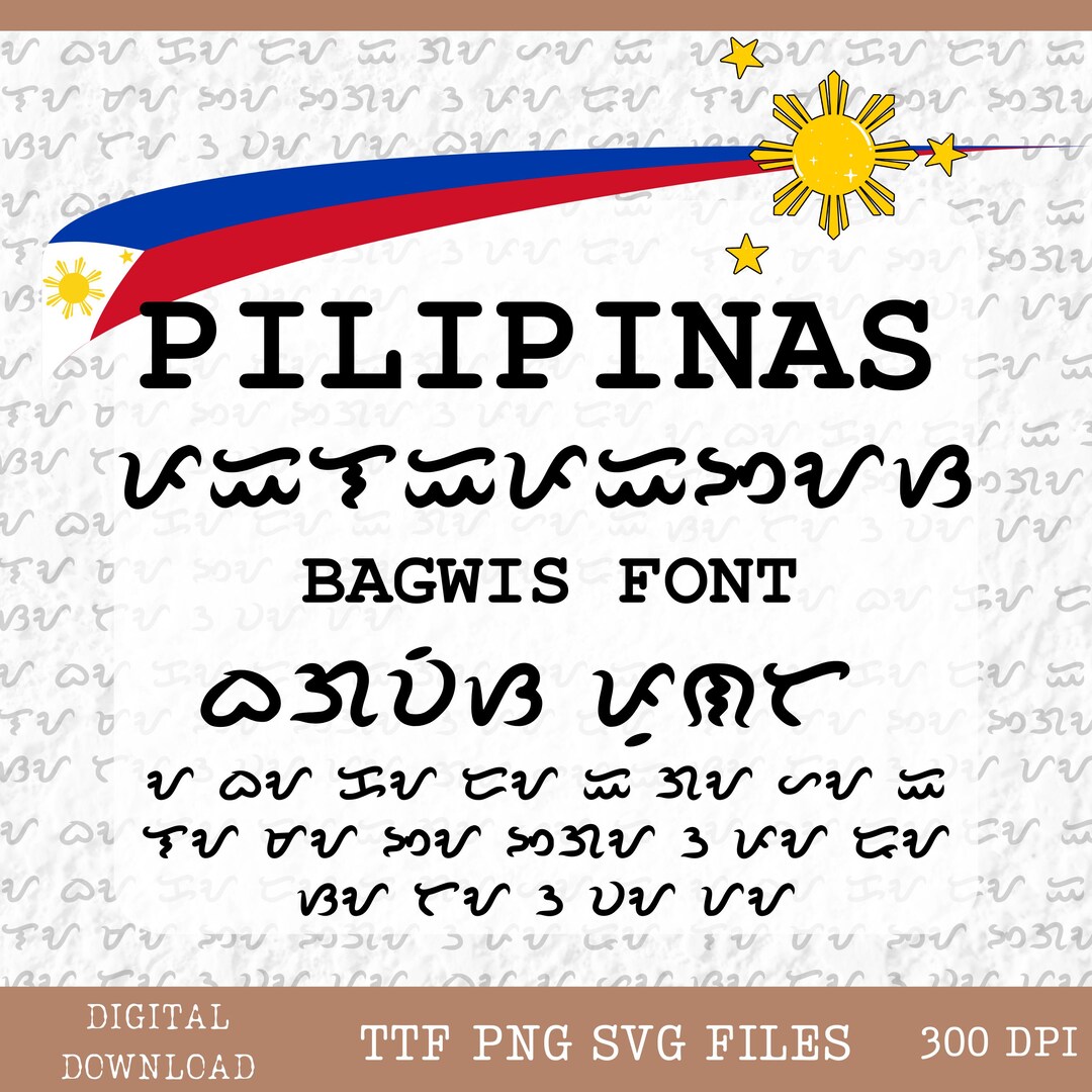 Philippine Baybayin Font TTF Files, Alibata Font Png, Bagwis Pre ...