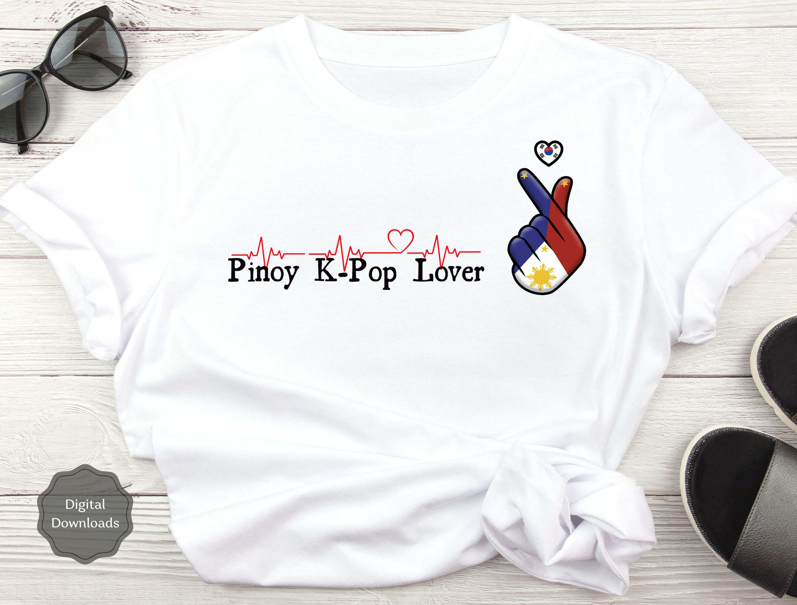 Philippines Flag PNG, Filipino Flag, Pinoy K-pop Lover Shirt Printable ...