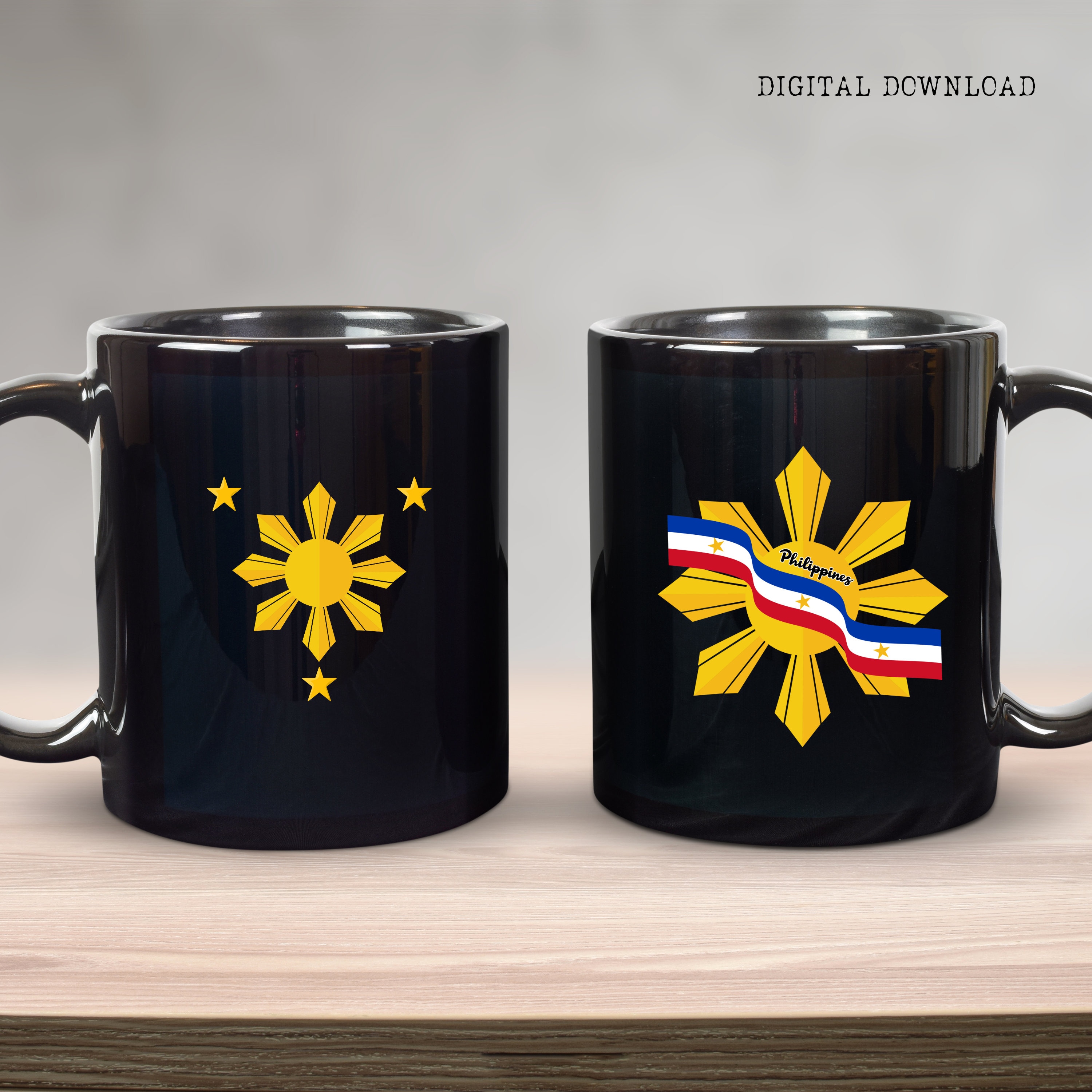 Philippine Sun and Stars SVG Printable, Filipino Flag Symbol Clip Arts ...
