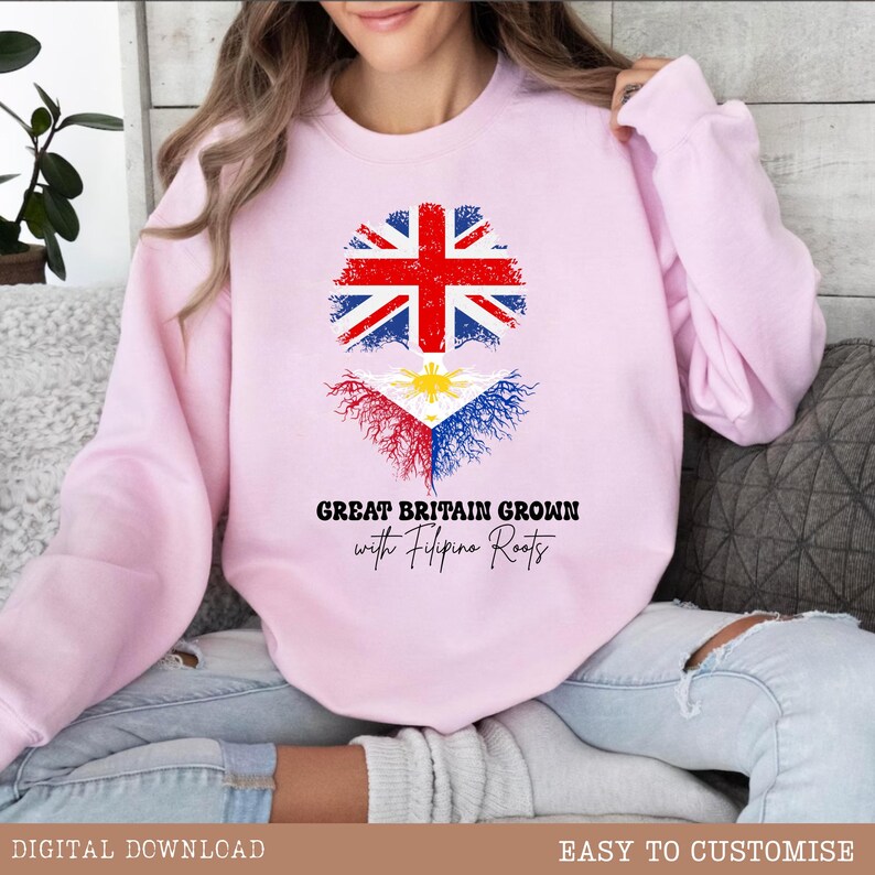 United Kingdom Philippines Flag Map Png, Philippine UK Shirt Designs ...