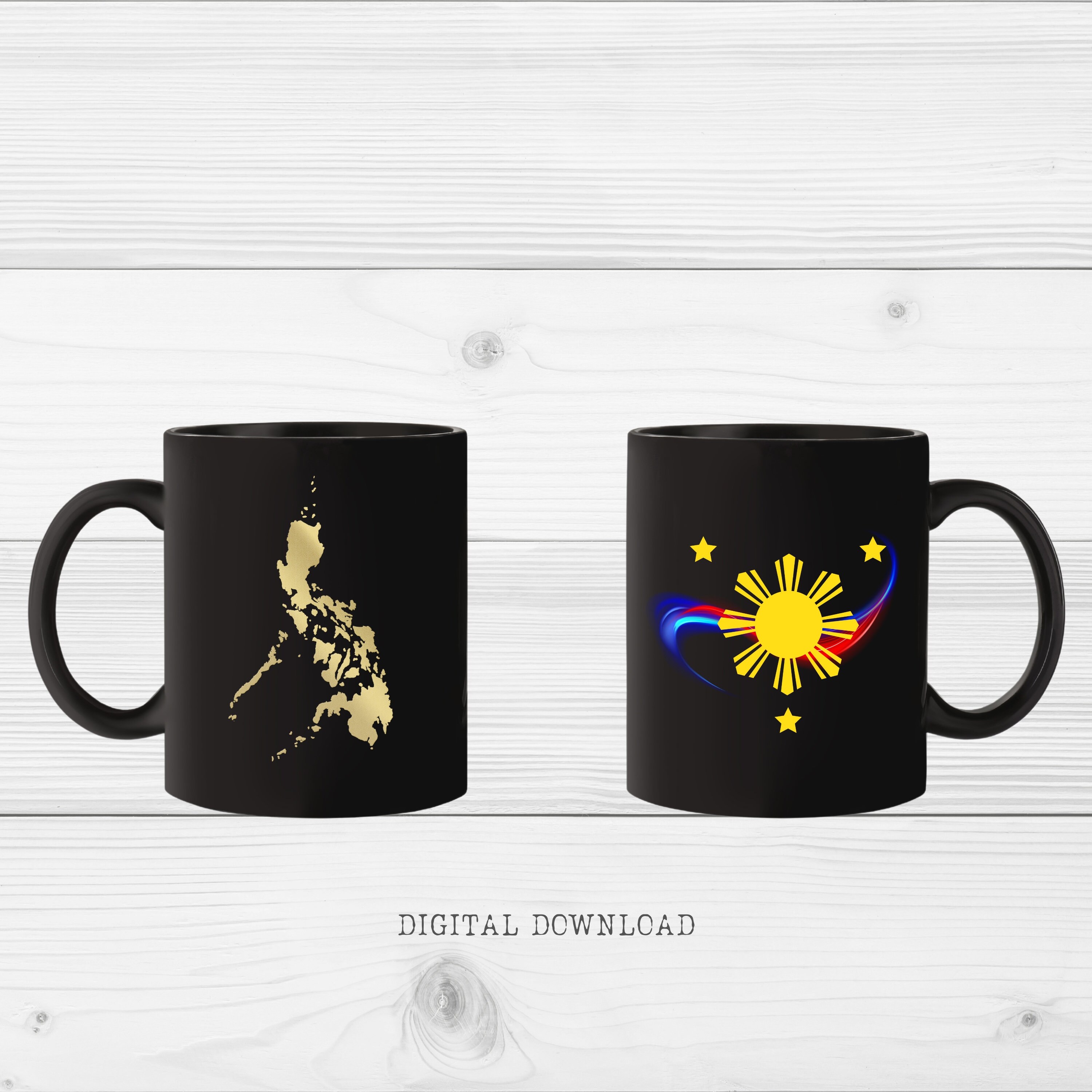 Philippines Island Map Pintables Bundle of 12 Filipino Map Flag Clipart ...