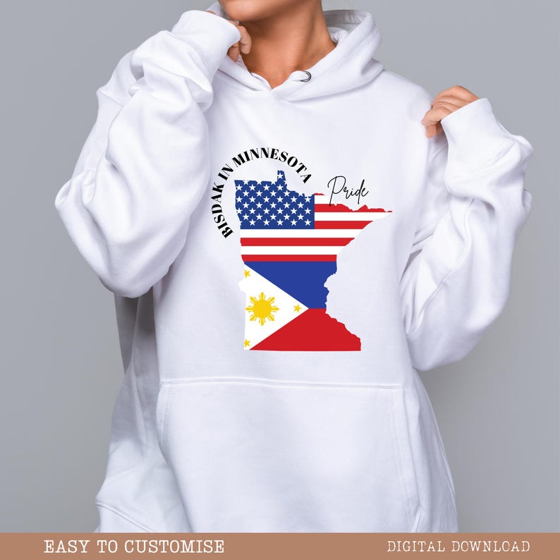 Minnesota Map USA and Philippine Flags : Filipino American Pride ...