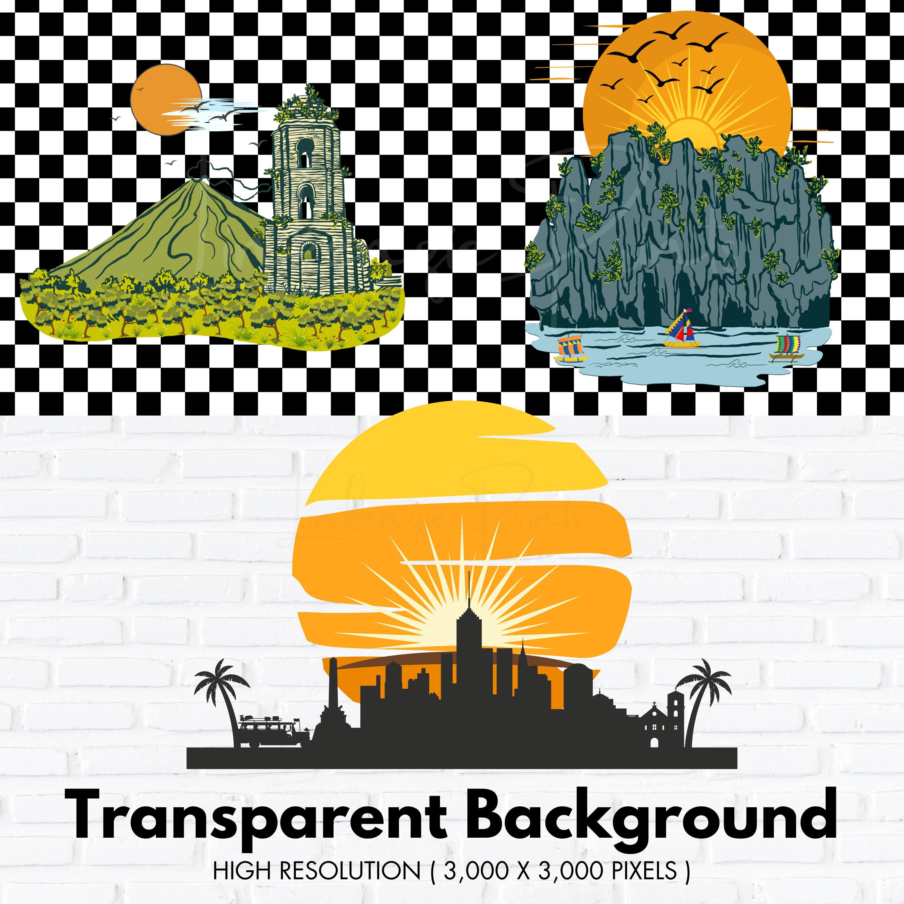 Philippine Landmarks Clipart: Filipino Designs Bundle (PNG, SVG) - Etsy