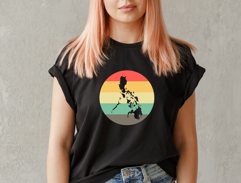 Retro Philippines Flag and Map Clip Arts SVG, Filipino Shirt Designs ...