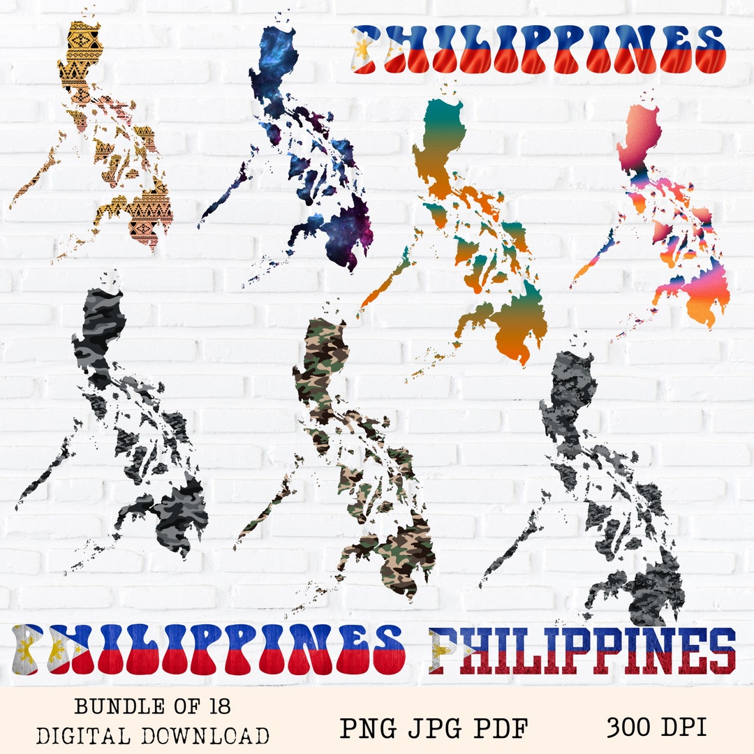 Philippine Maps Clip Arts, Filipino Camouflage Maps PNG Printable ...