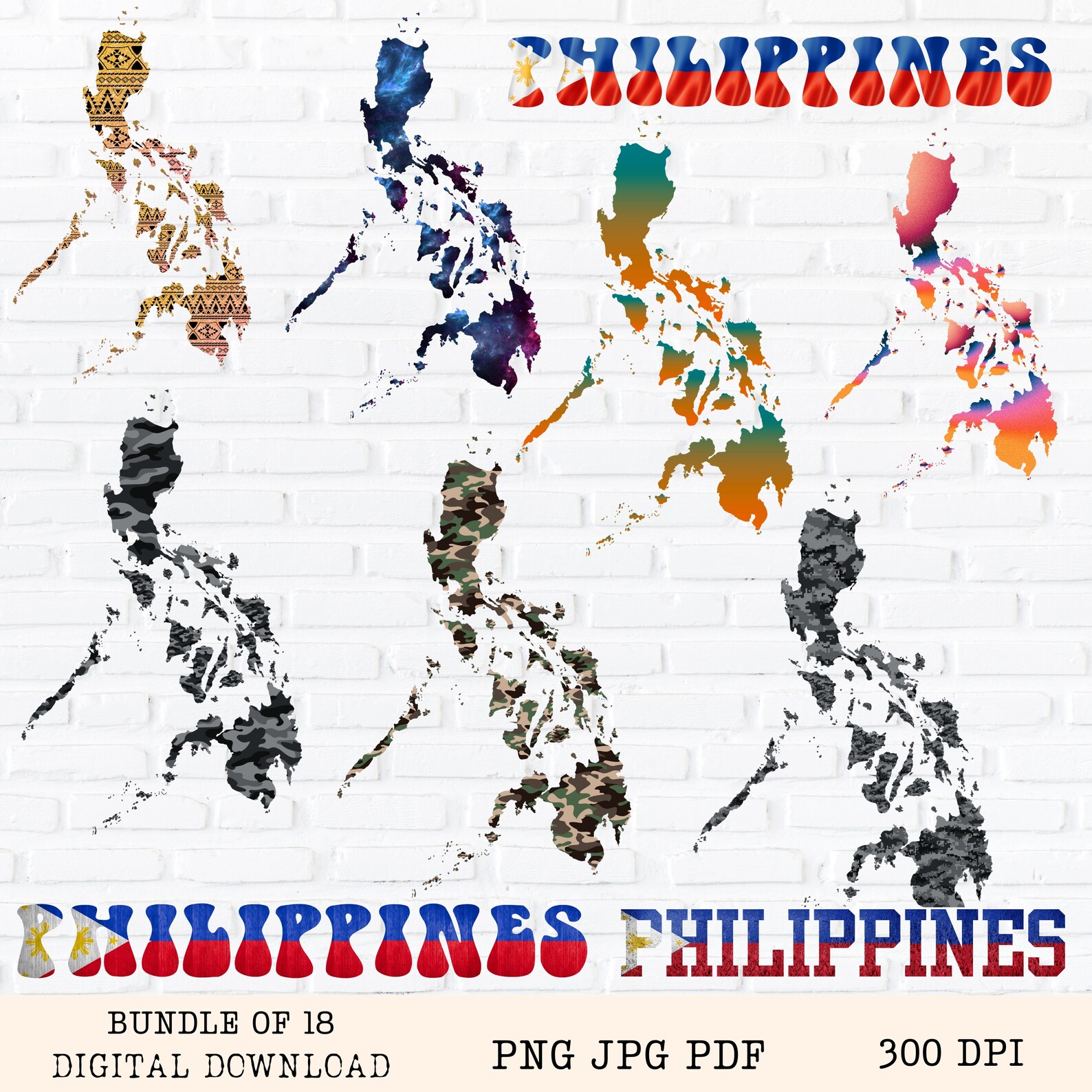 Philippine Maps Clip Arts, Filipino Camouflage Maps PNG Printable ...