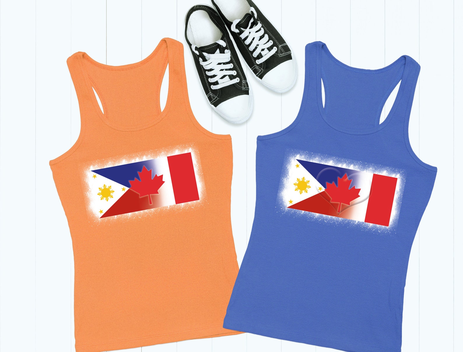 Philippine Canadian Flags PNG Bundle: Sublimation Clip Art (digital ...