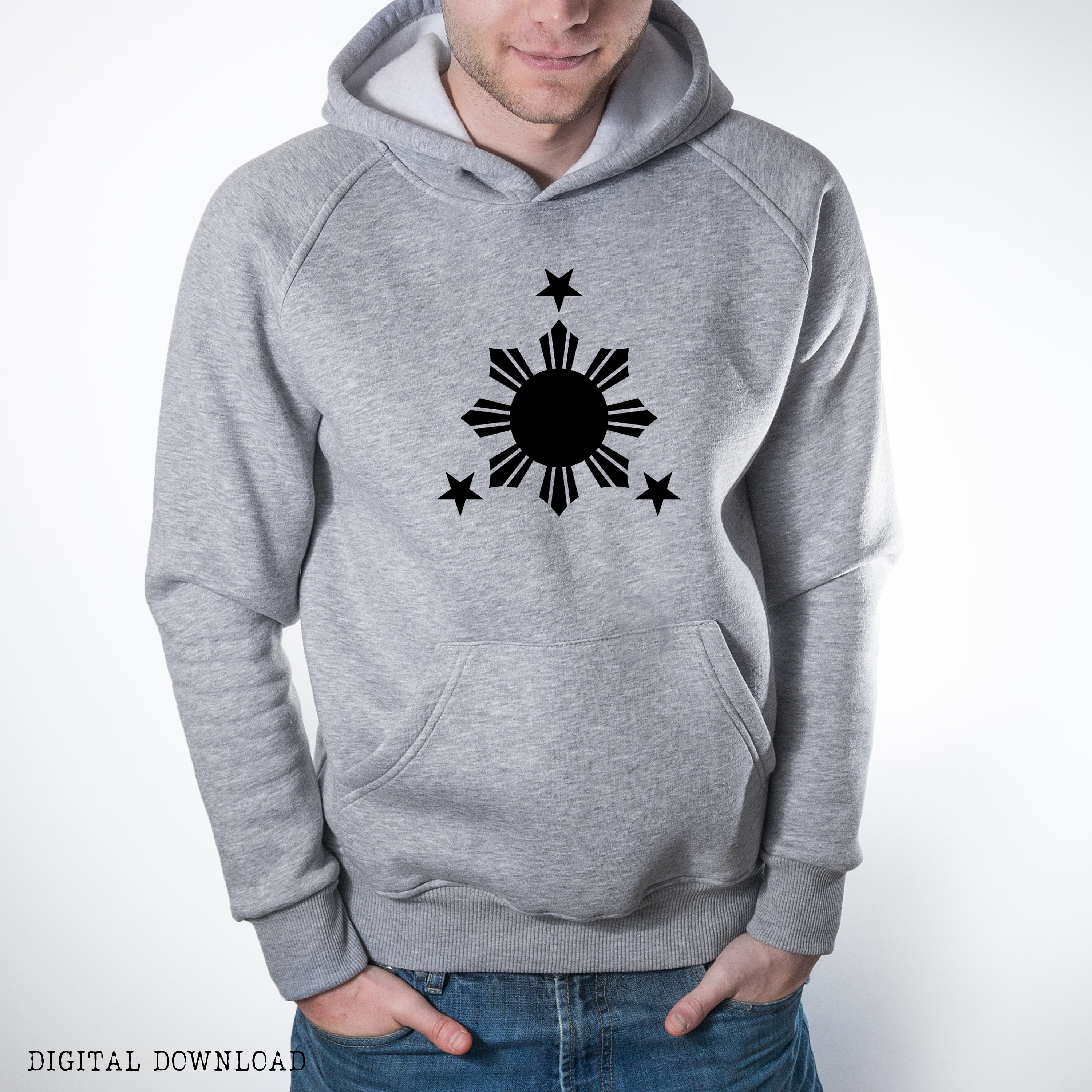 Philippine Sun and Stars SVG Printable, Filipino Flag Symbol Clip Arts ...