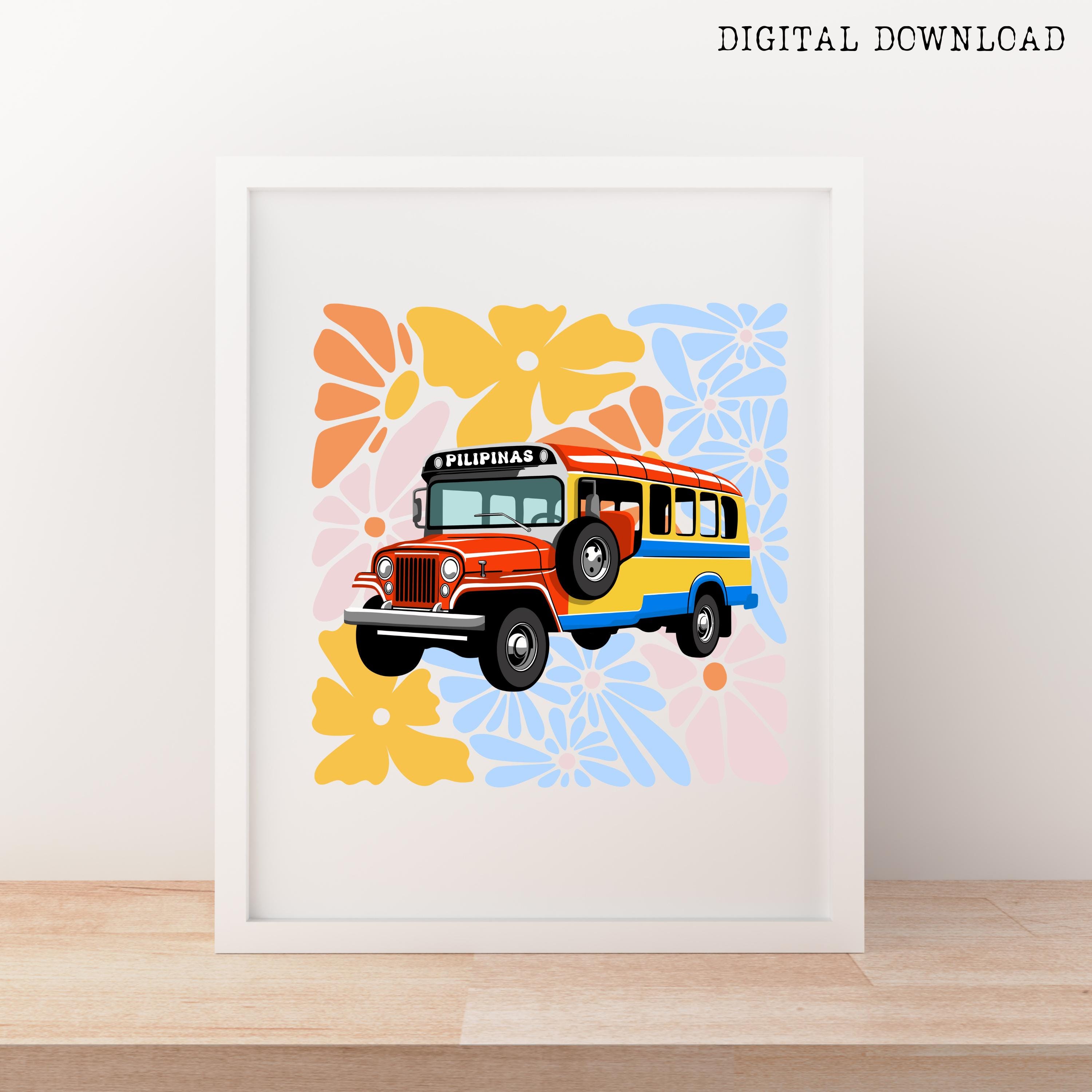 Filipino Jeepney SVG PNG Clipart: Floral Philippine Jeep Shirt Designs ...