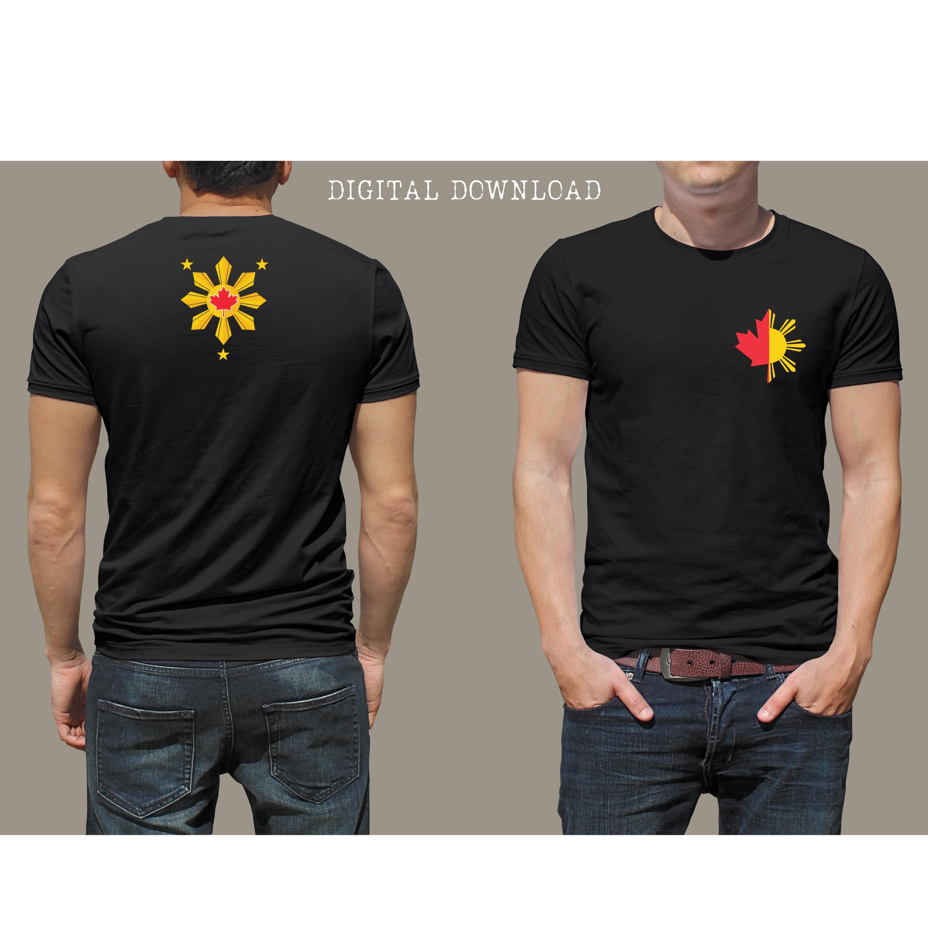Filipino Canada Flags SVG PNG: Shirt Designs Clipart (digital Download ...