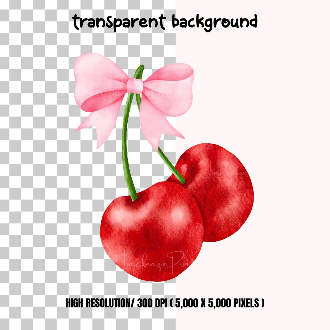 Pink Coquette PNG Clip Art Bundle, Pastel Watercolor Coquette Cherry ...