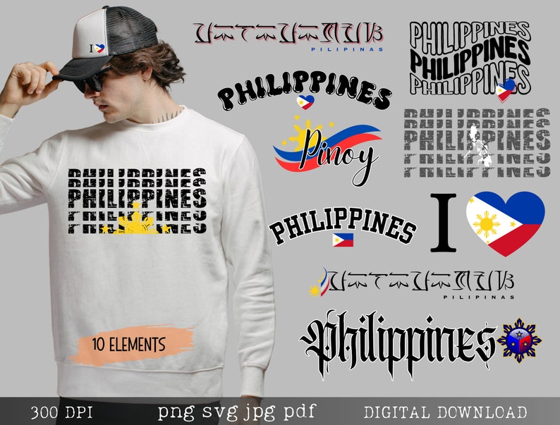 Philippines Sun and Stars SVG Clip Art Bundle: Pinoy Pride (digital ...