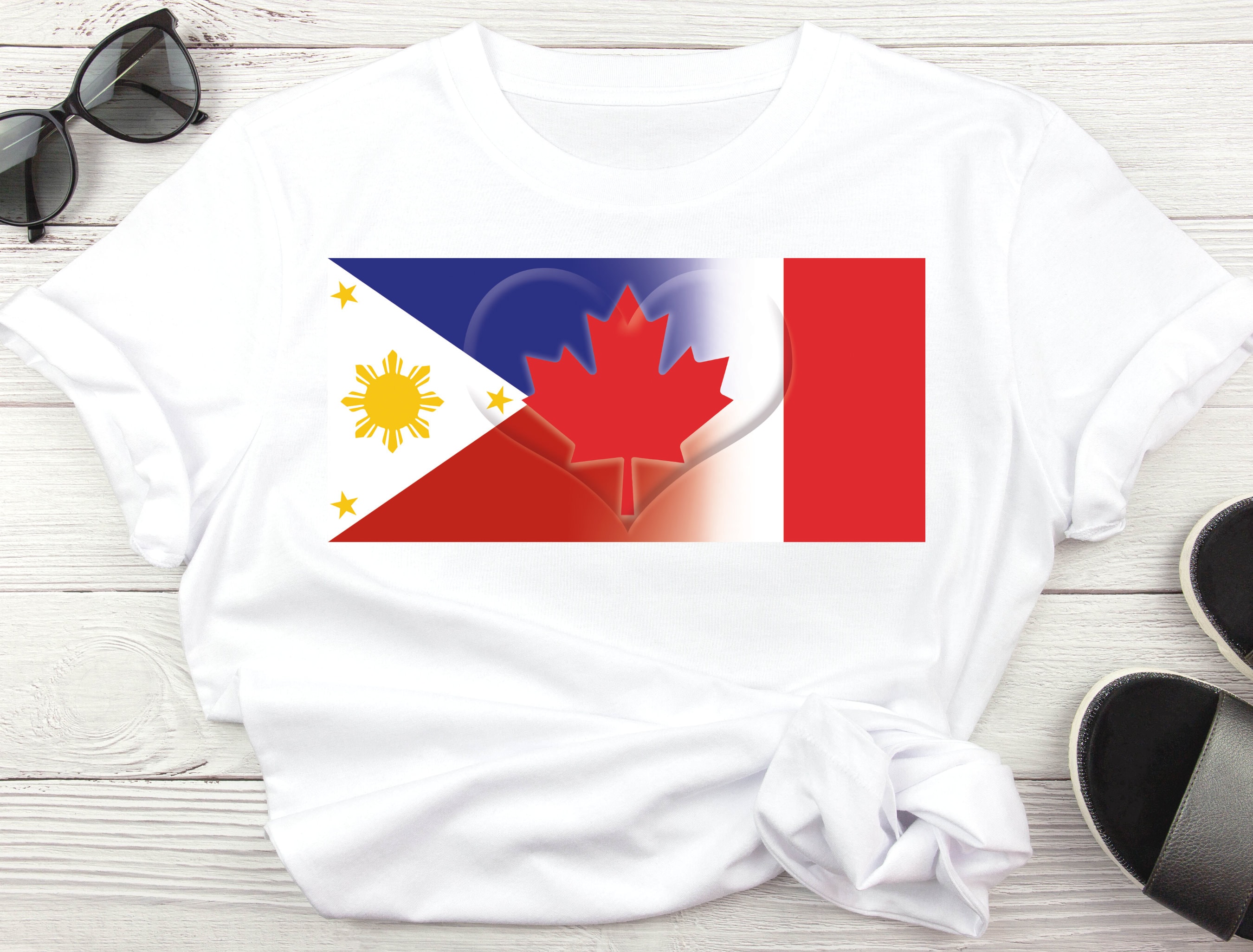 Philippine Canadian Flags PNG Bundle: Sublimation Clip Art (digital ...