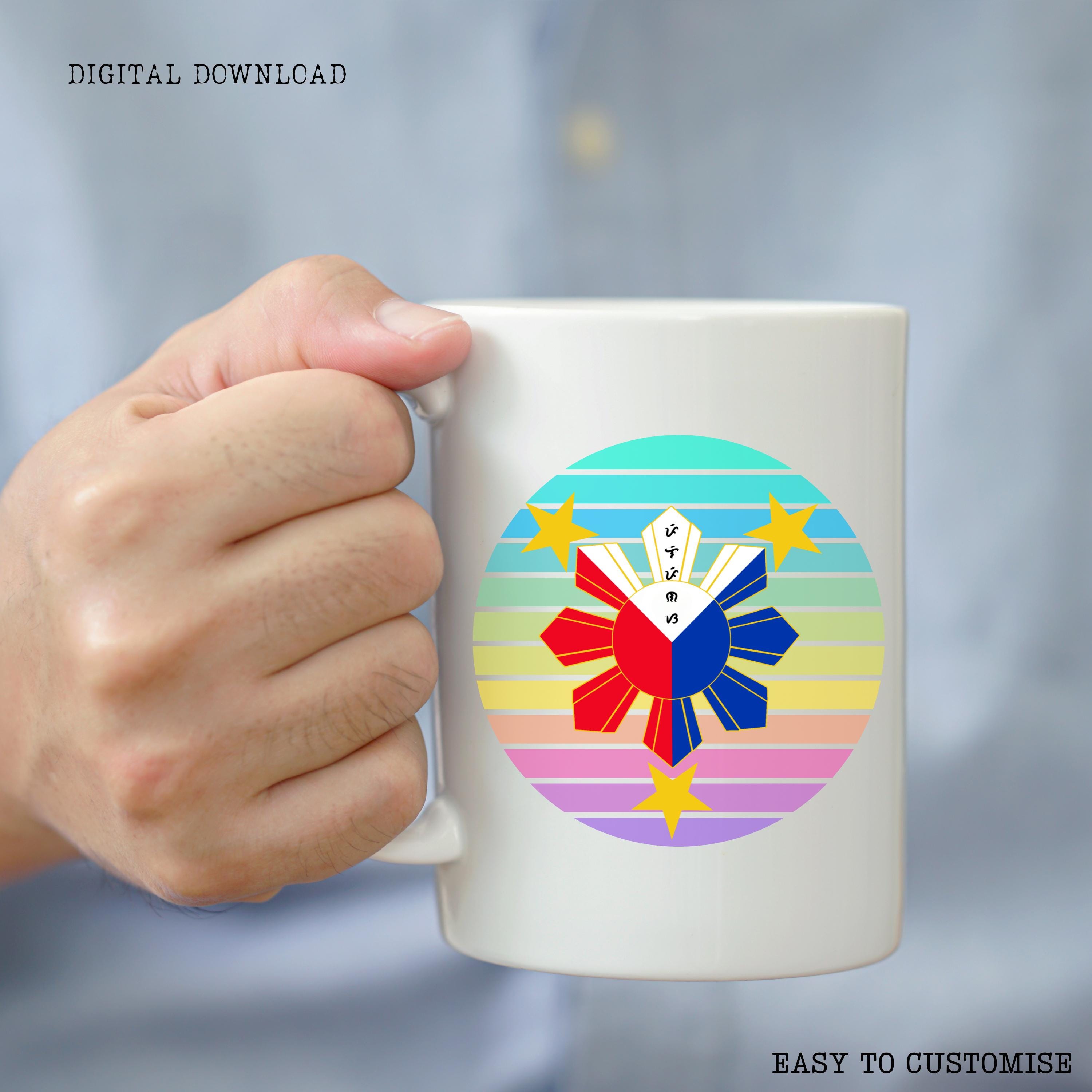 Philippine Sun and Stars Flag SVG: Pinoy Pride Designs (digital ...