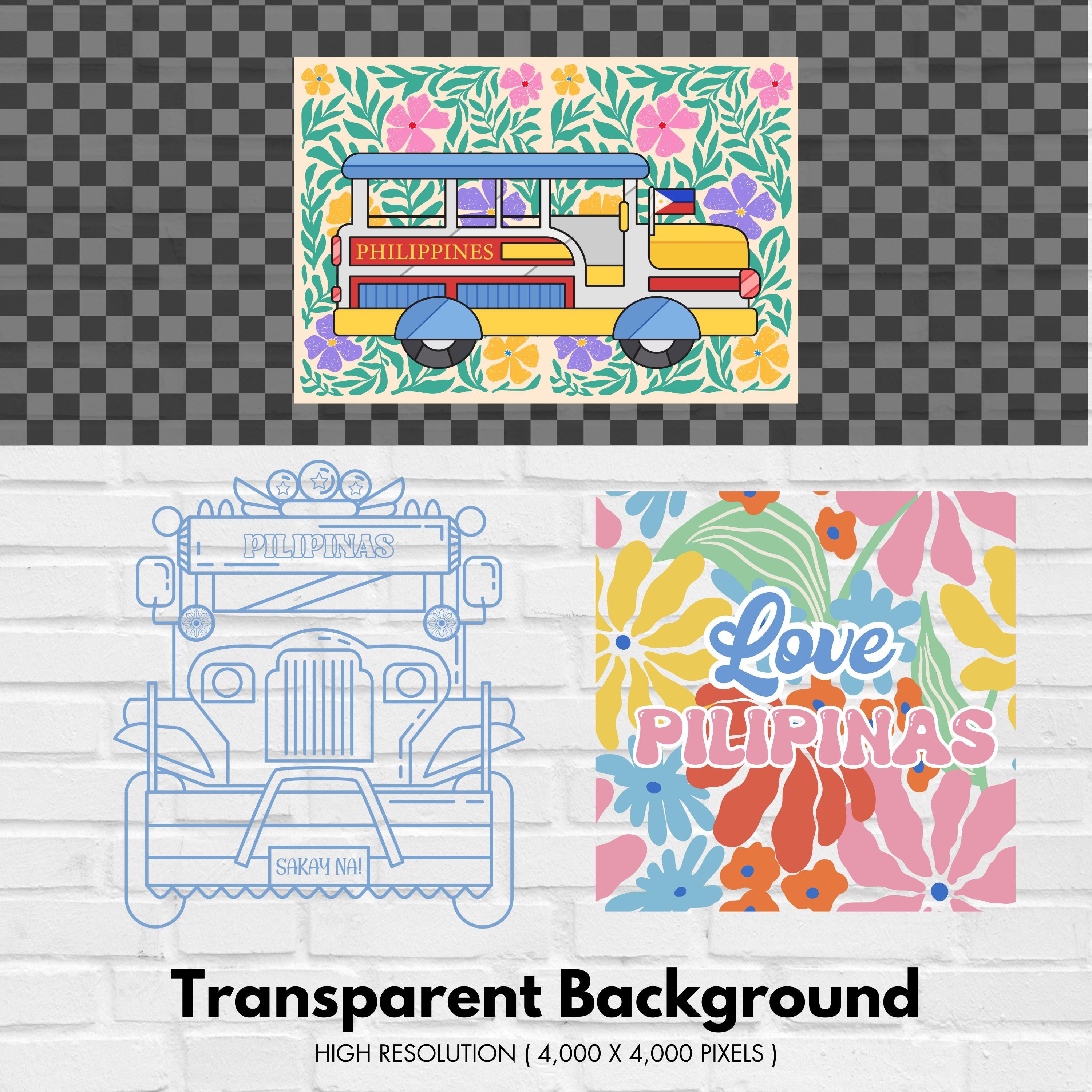 Filipino Jeepney SVG PNG Clipart: Floral Philippine Jeep Shirt Designs ...