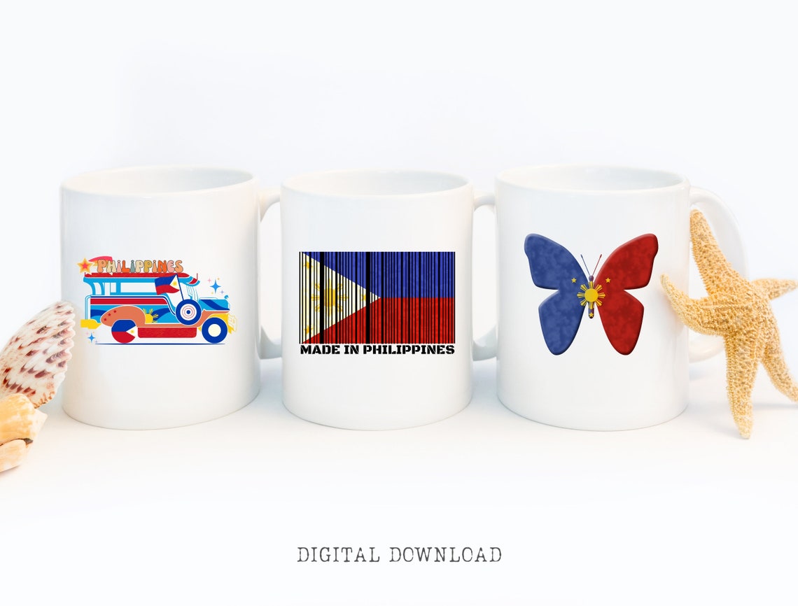 Philippines Flag Shirt Filipino Map Clipart PNG Printable Bundle of 35 ...