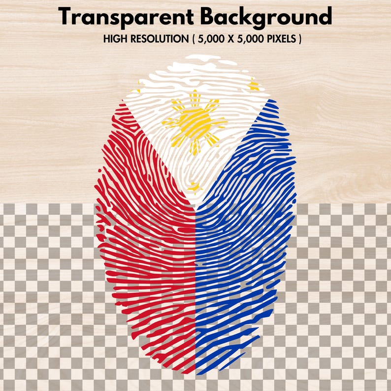 Filipino Flag Thumbmark PNG SVG, Philippine Flag Fingerprint Png ...