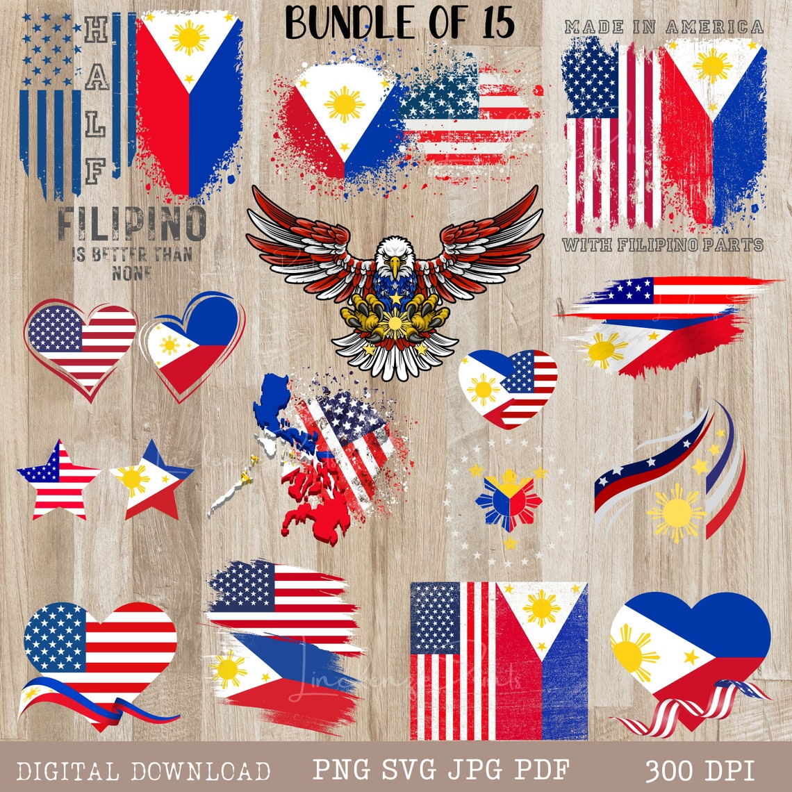 Funny US Philippines Shirt SVG Printable Filipino American Flag Map ...