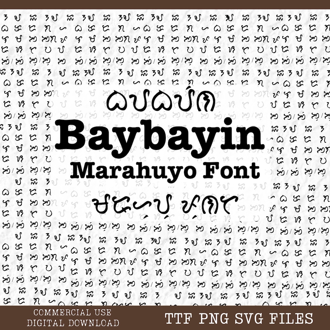 Philippine Baybayin Font Svg TTF, Alibata Font Png, Pre-colonial ...