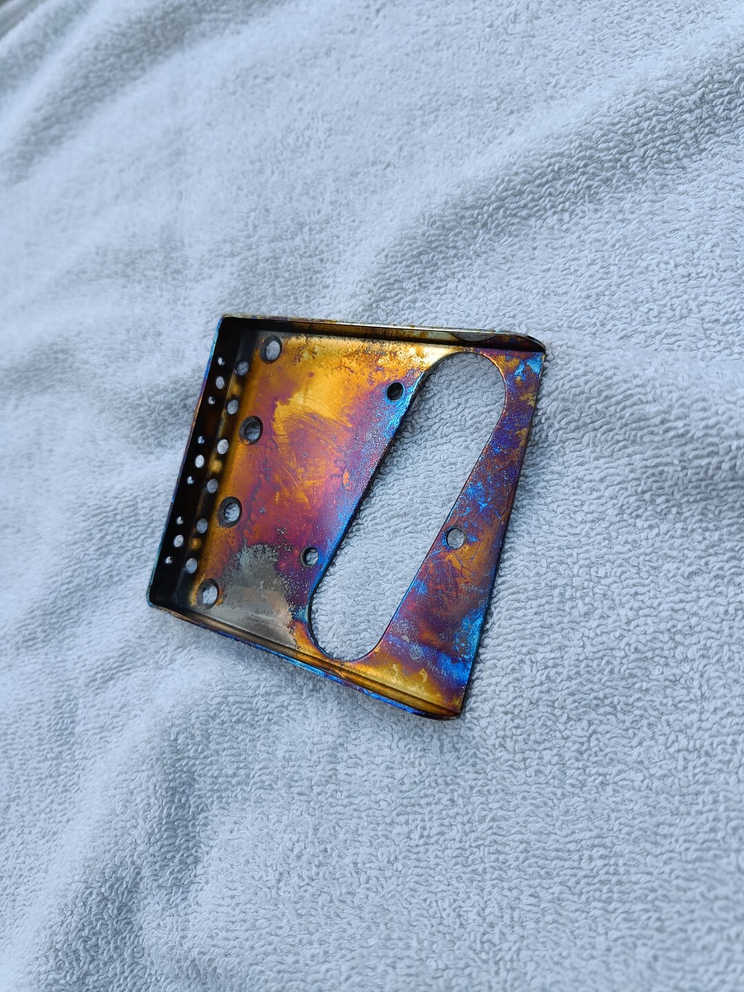 Leo B's Custom Made Vintage Burnt Chrome Telecaster Bridge (4 Holes ...