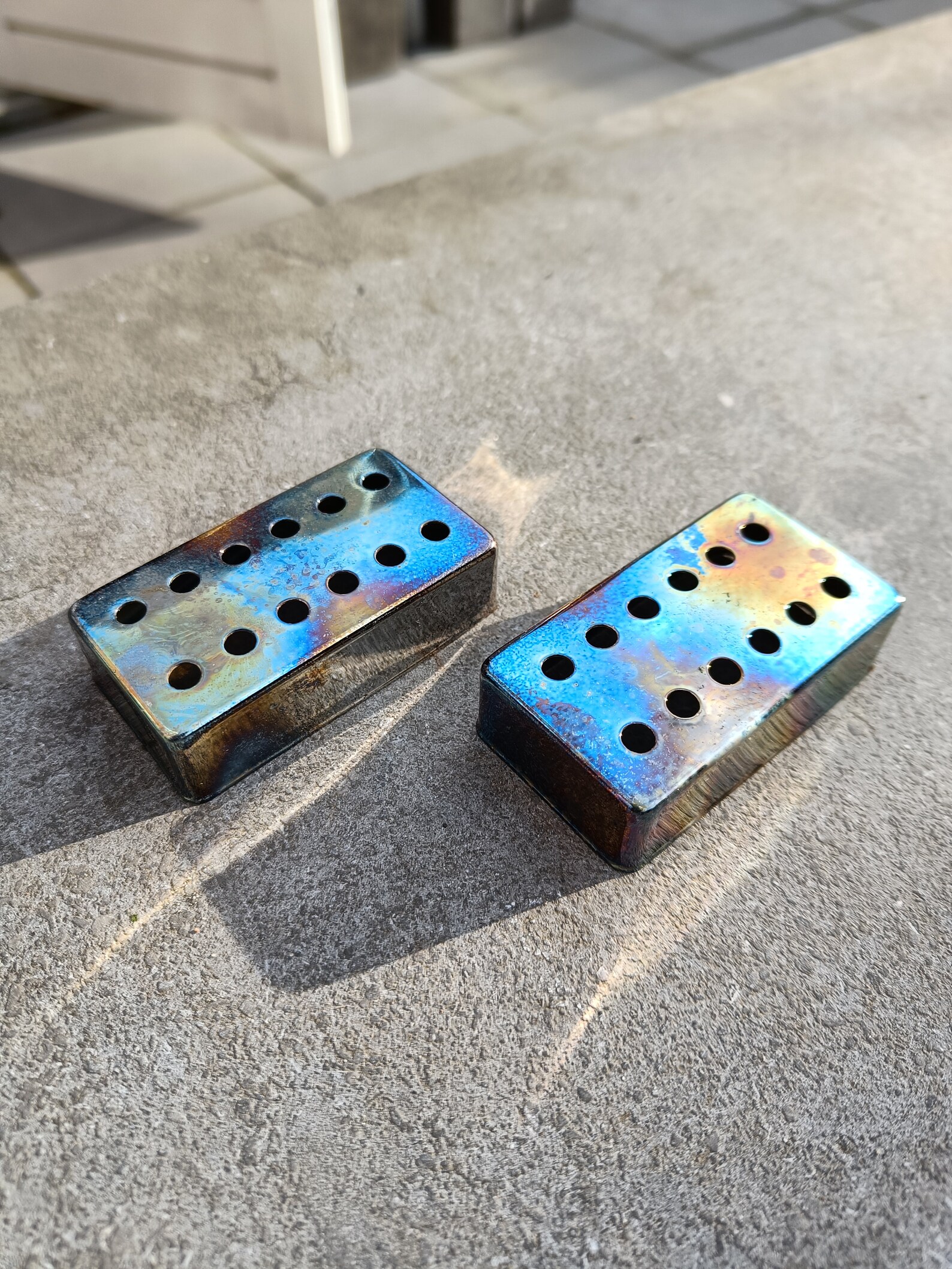 Leo B's Custom Made Burnt Chrome Pickup Covers Humbucker - Etsy