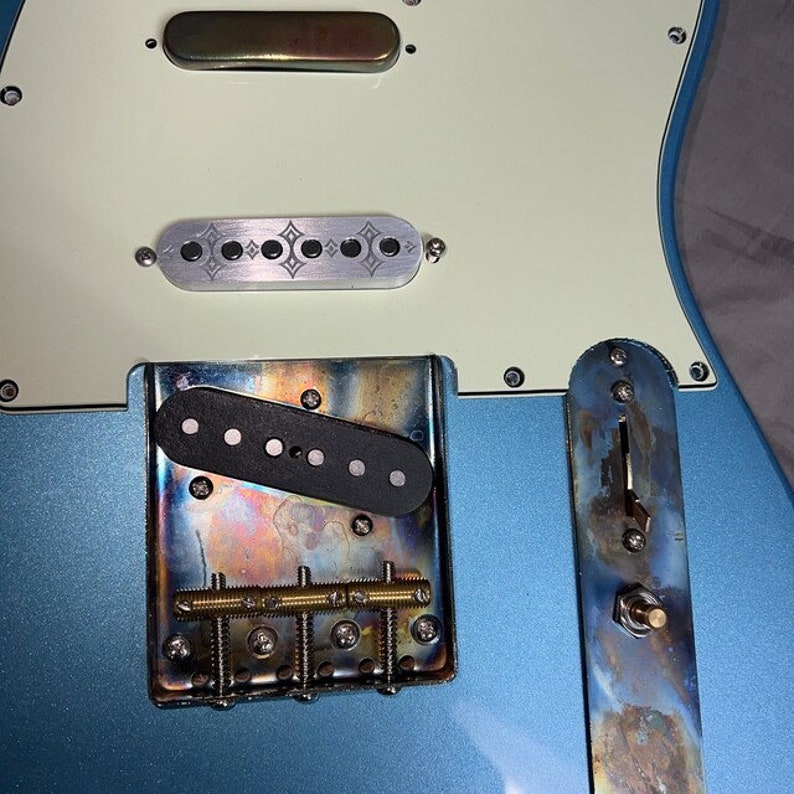 For Fender Telecaster Neck Designed Custom Made Burnt Chrome Pickup ...