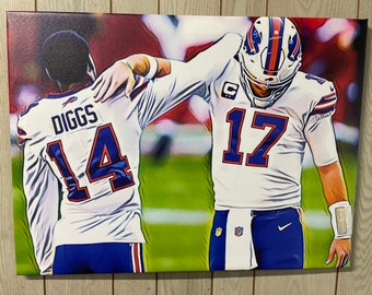 Buffalo Bills, Buffalo Bills Art, Josh Allen, the Bills, Oil Painting ...