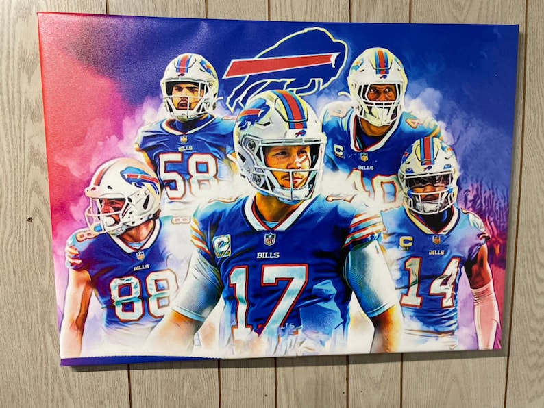 Josh Allen Buffalo Bills Canvas Art - Etsy