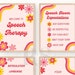 Speech Therapy Prints, Set of 4, Groovy, Retro Decor, for Speech Room ...