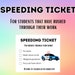 Speeding Ticket, Classroom Management Tool, Back to School Supplies for ...