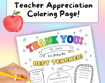 Teacher Appreciation Week, Teacher Coloring Page Printable, Teacher ...