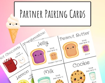 Partner Pairing Cards for Classroom Matching - Etsy