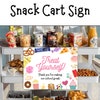 Snack Cart Sign, Teacher Appreciation Week, PTA, PTO, Teacher Gift ...