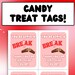 Candy Treat Tags, 40 Candies Included, Printable Treat Tags, Nurse ...