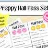 Hall Passes, Hall Pass Set, Printable, Lined & Unlined, Boho Rainbow ...